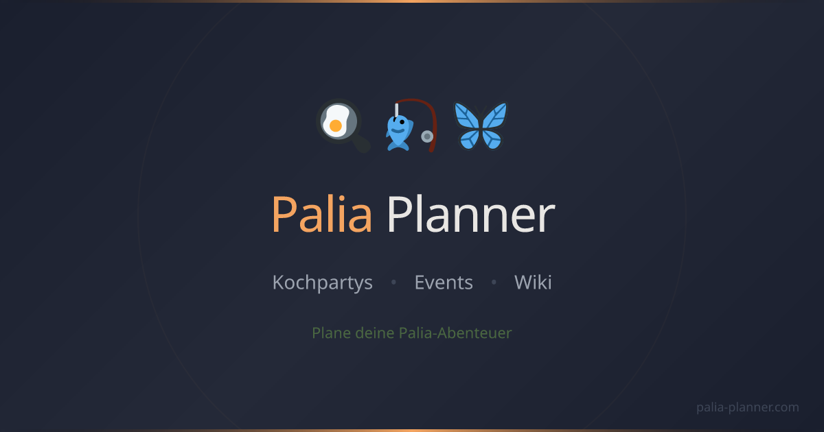Palia Planner - Cooking Party & Event Planner
